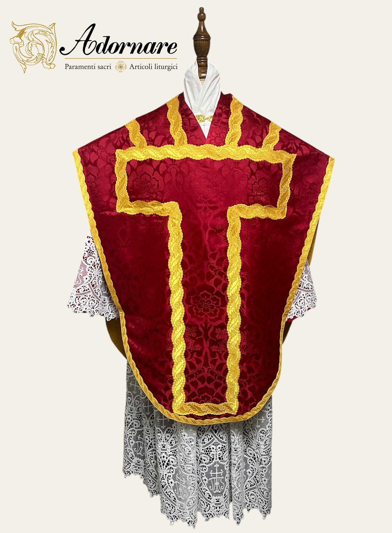 Damask St Philip Neri Chasuble Low Mass Set / Pianeta San Filippo in D ...